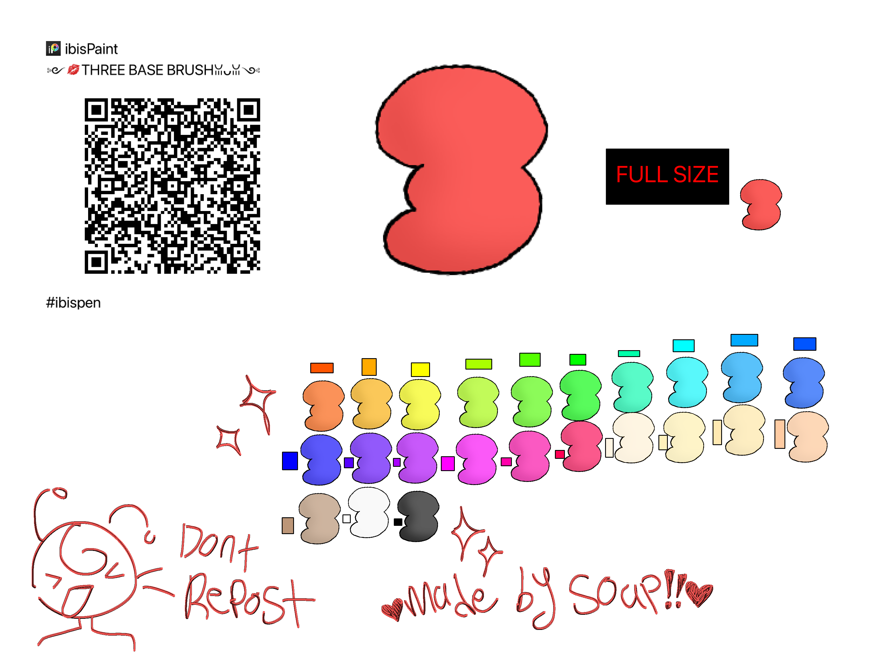 THREE BASE BRUSH - ibisPaint