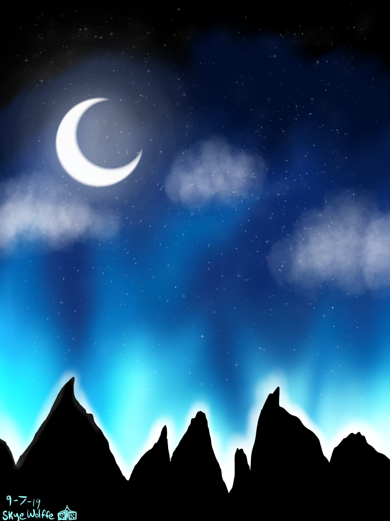 Blue Mountain Range - Speedpaint - ibisPaint