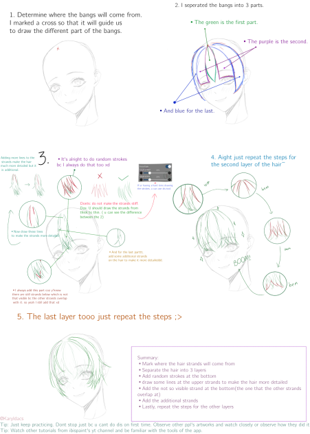 Hair(bangs) tutorial - ibisPaint