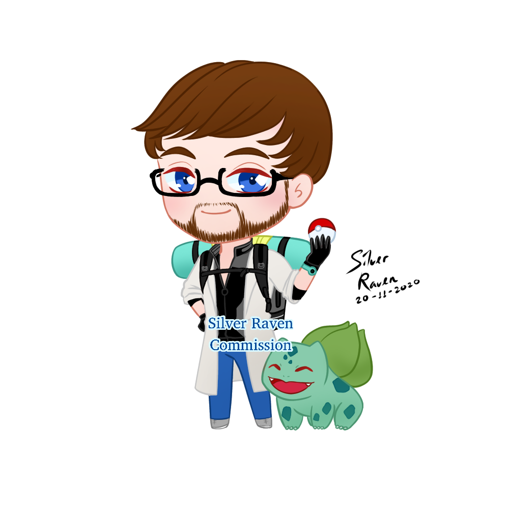 Poke trainer and bulbasaur commission - ibisPaint