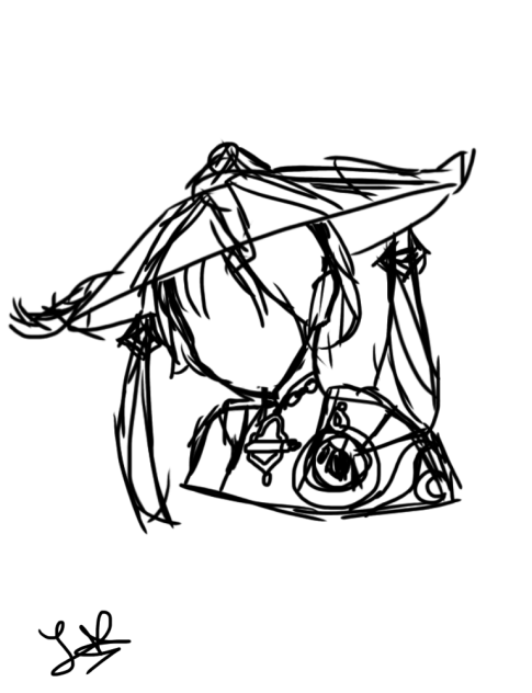 Scaramouche wanderer anemo sketch - ibisPaint