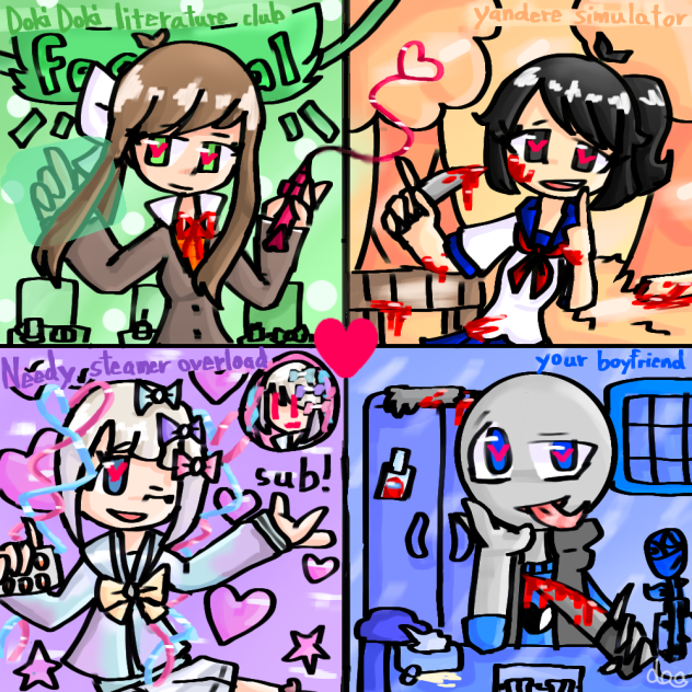 Monika,Yan-chan,k-angle and peter - ibisPaint