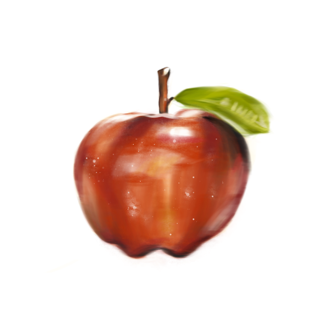 Attempt at a realistic apple - ibisPaint