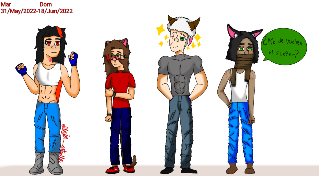 Mis ocs, sin la chaqueta o suéter - ibisPaint