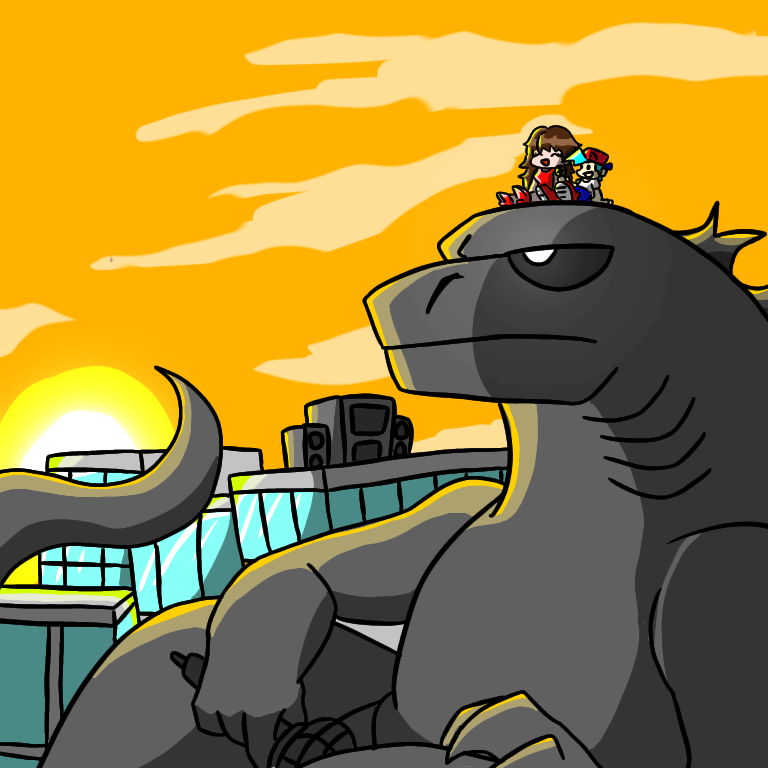 fnf godzilla speedpaint - ibisPaint