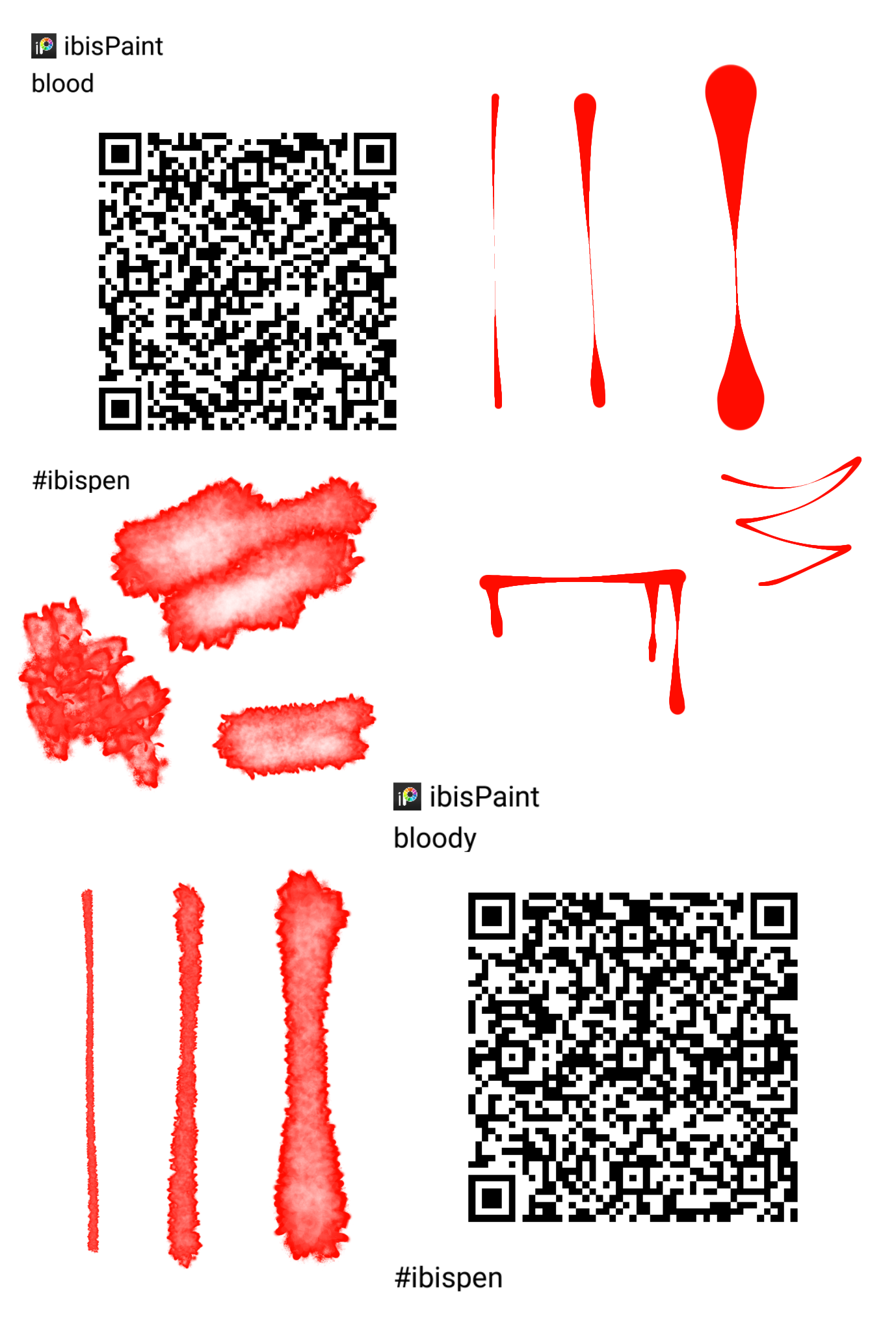 Blood brush and Bloody brush - ibisPaint