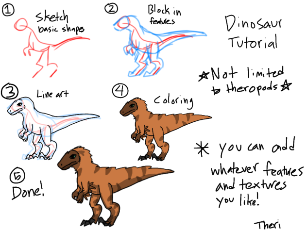 Dinosaur Tutorial - ibisPaint