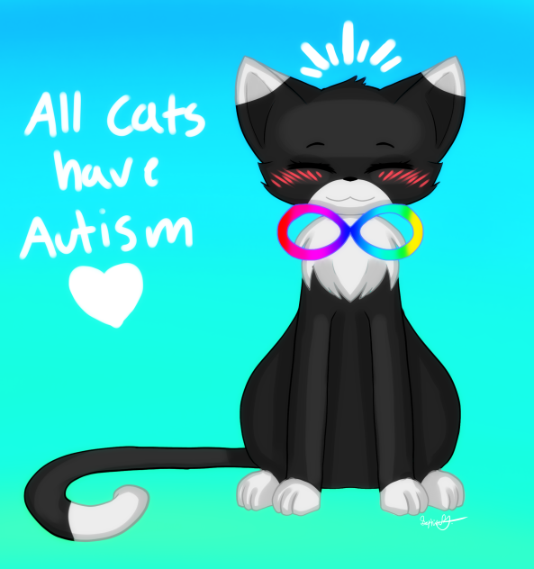 The autism cat 💙 - ibisPaint