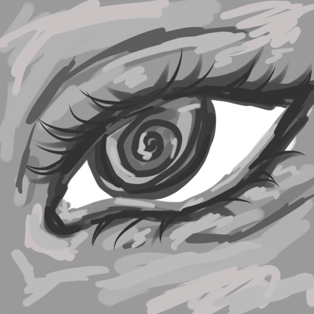 Monochrome eye - ibisPaint
