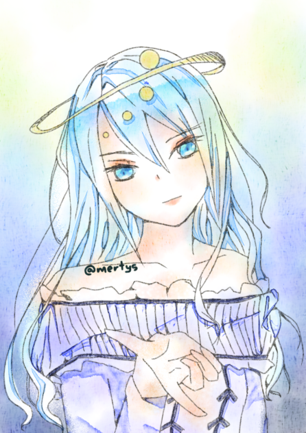 Smirk Goddess coloured - ibisPaint