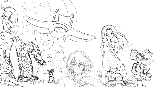 studio ghibli sketch page - ibisPaint