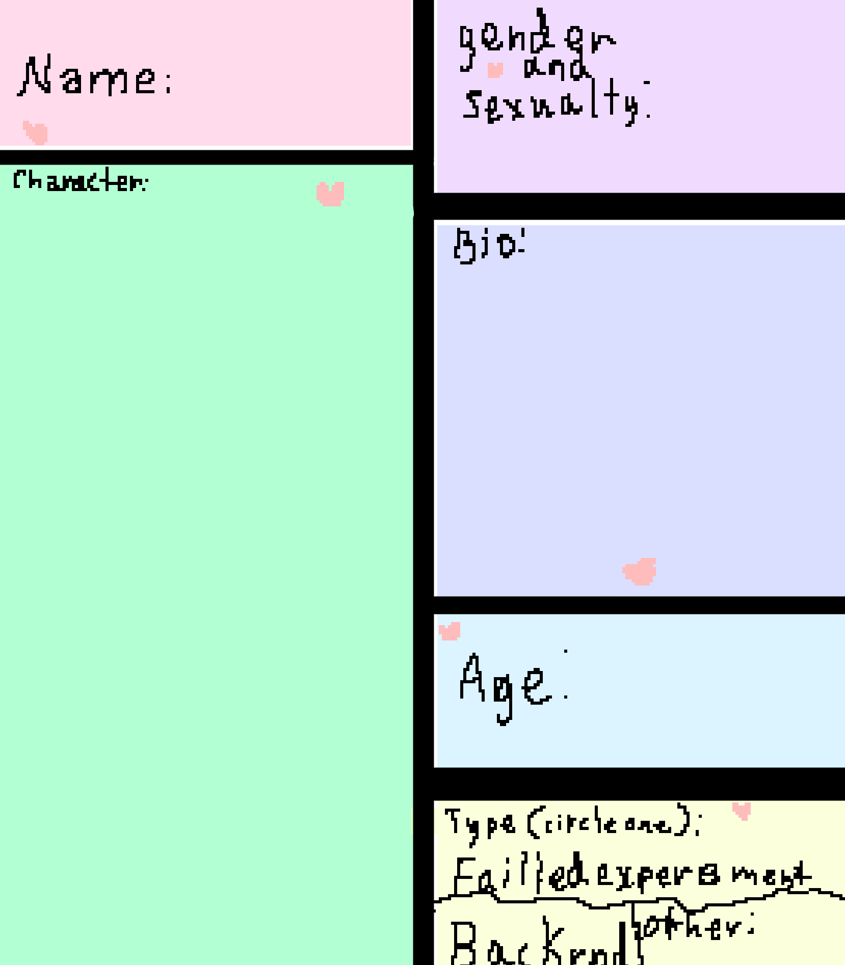 character sheets for my comic - ibisPaint