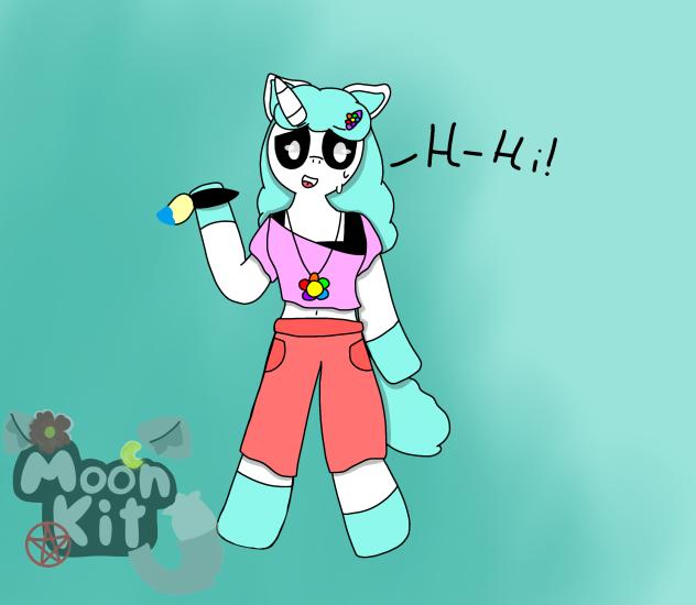 Craftycorn in my idea for Clothes🤍🩵 - ibisPaint