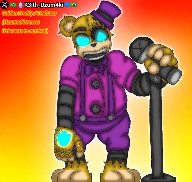 Golden Freddy-FredBear - Haunted Drones - ibisPaint