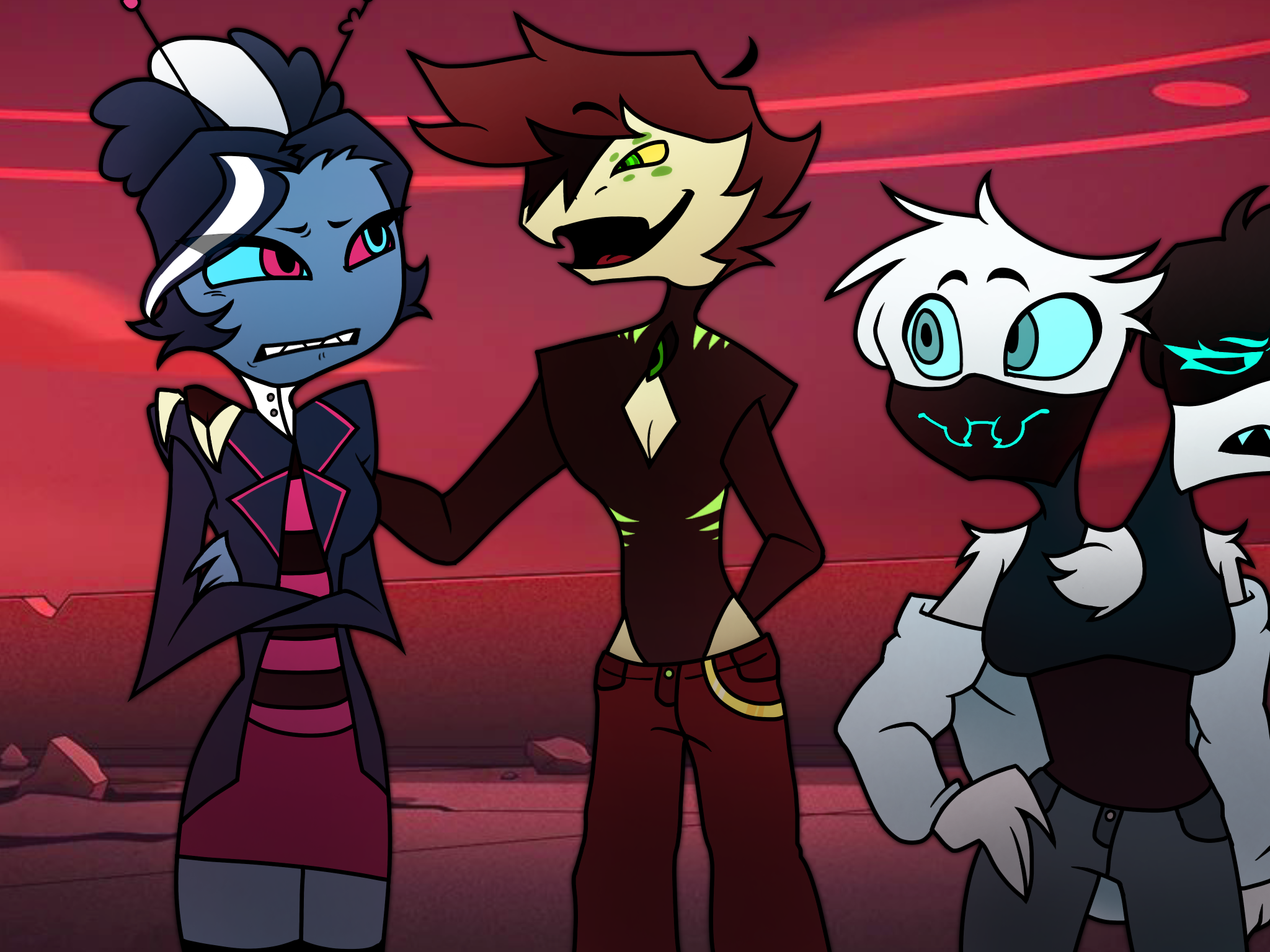 Vivian, Dimitri, Leo and Luna - ibisPaint