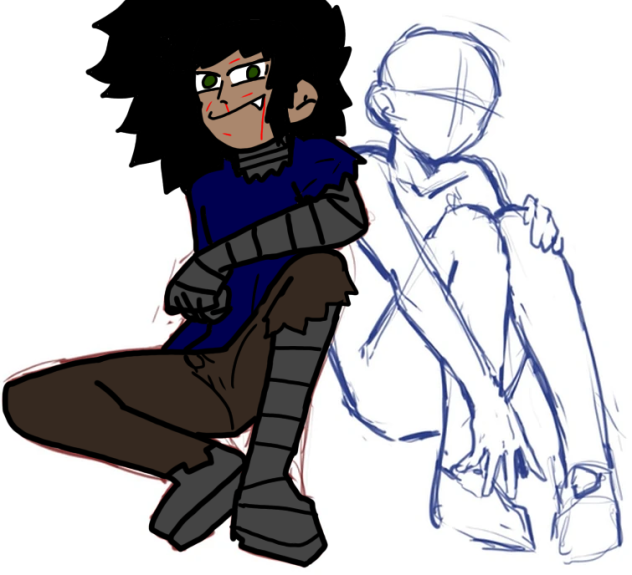 Sitting down - ibisPaint