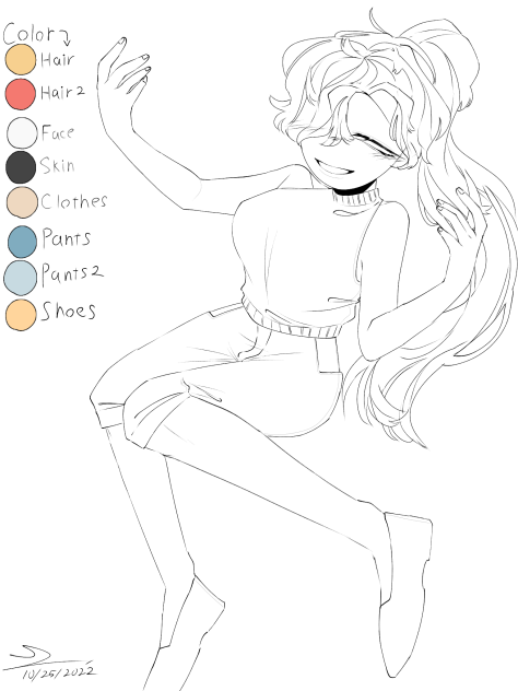 Dancing like a jewel.(線画(line art)) - ibisPaint