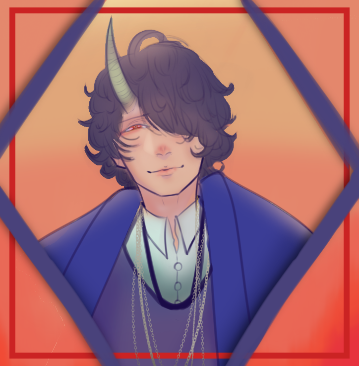 One Horned Oni Boy - ibisPaint