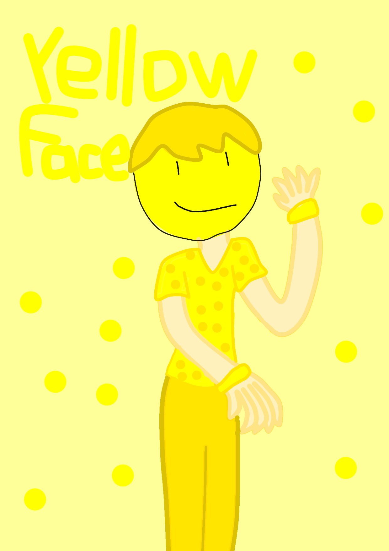 💛 Bfdi yellow face as human 💛 - ibisPaint