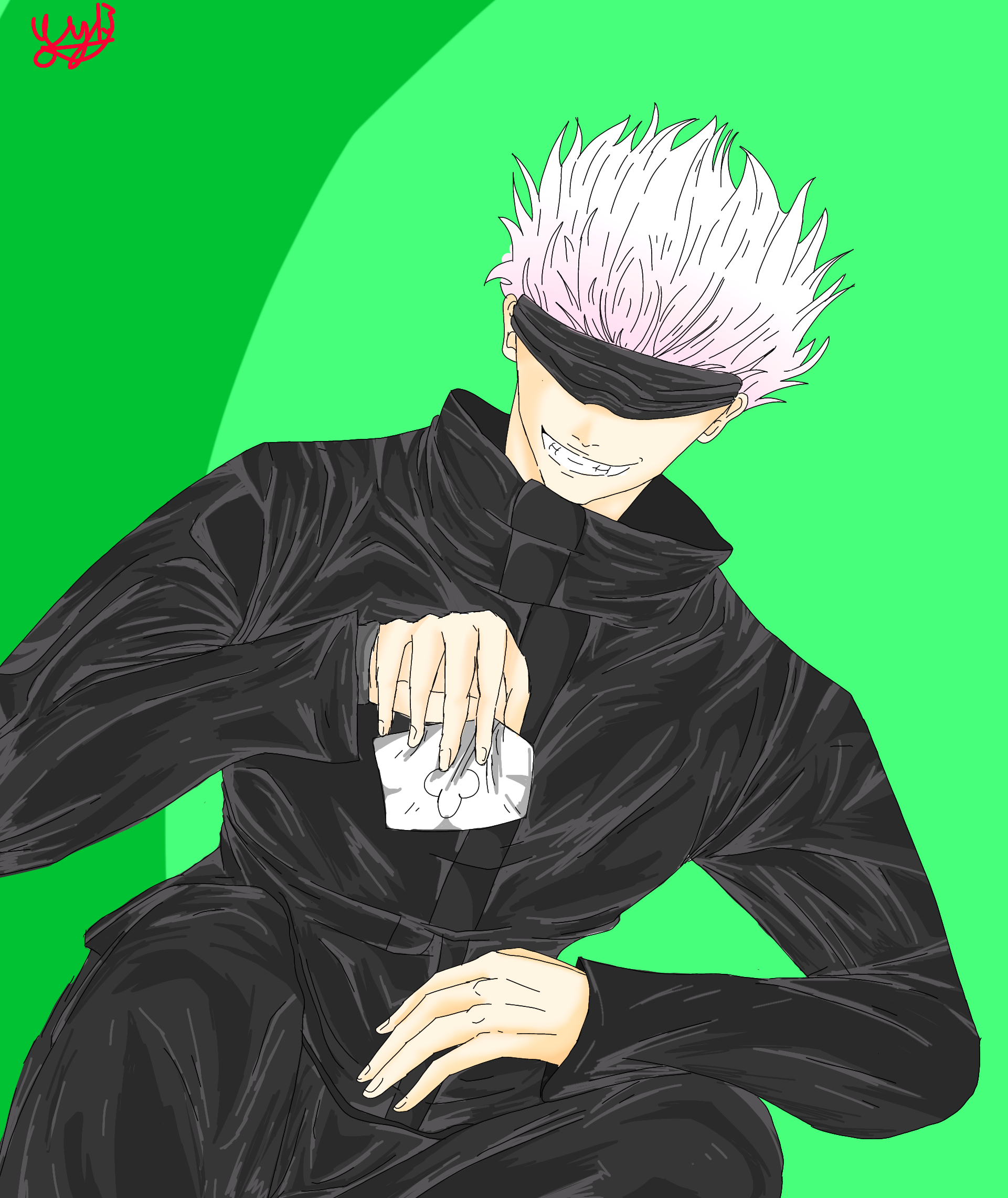 gojo with a sus draw - ibisPaint