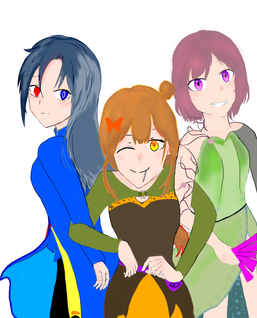 Asui,Akira and Hana - ibisPaint