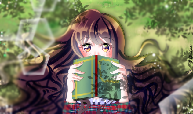 Reading under the tree - ibisPaint