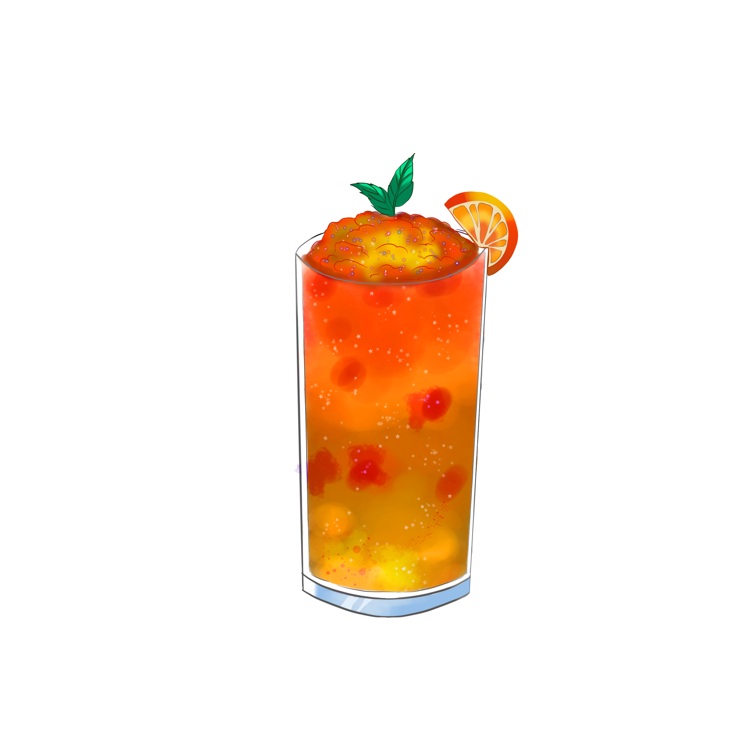 Orange summer drink - ibisPaint
