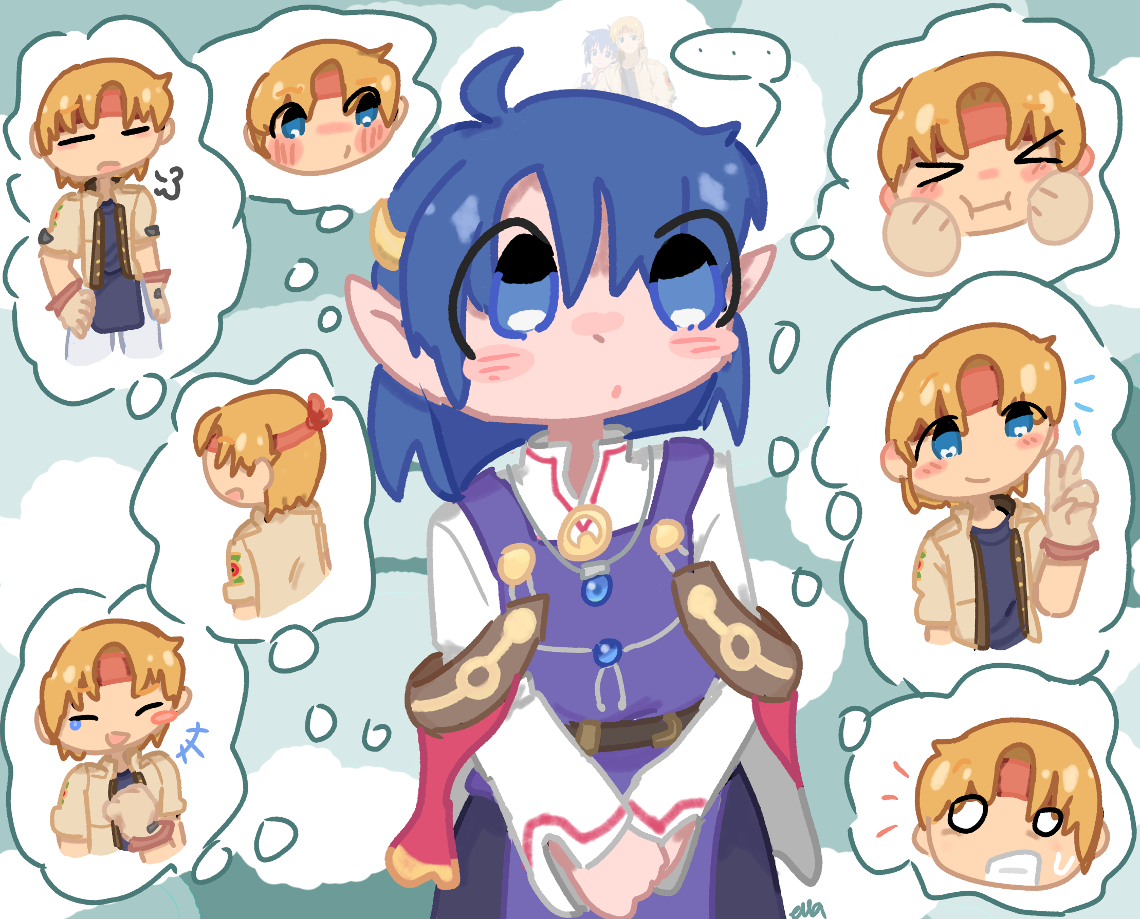 Thinking of you're crush - ibisPaint