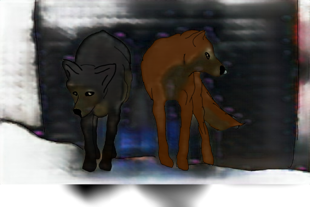 Two wolves - ibisPaint