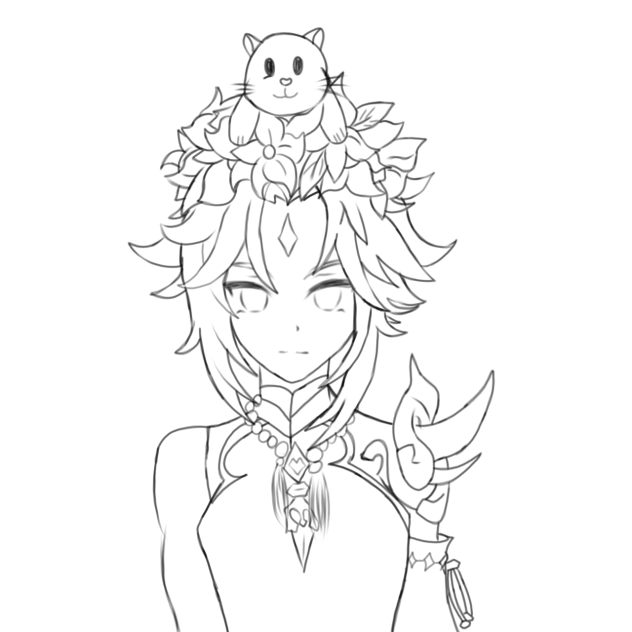 Xiao ( Genshin Impact) Lineart - ibisPaint
