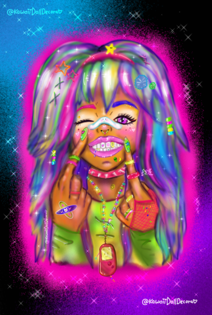 Harajuku Decora Smile Girl - ibisPaint