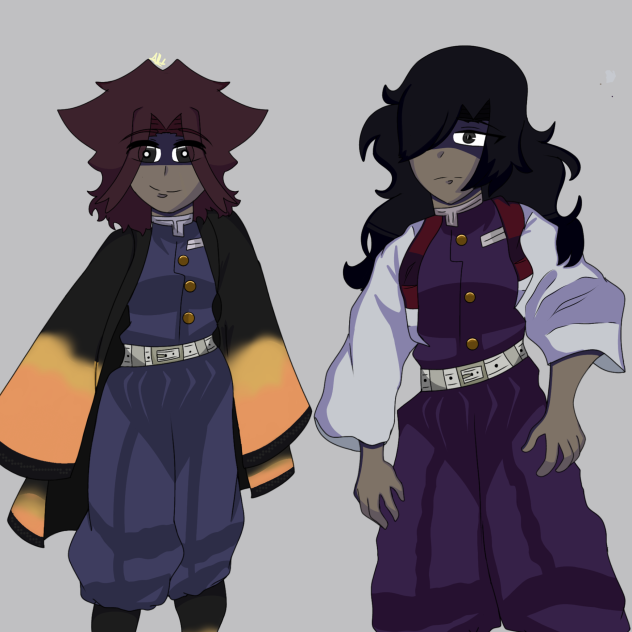 Steven and Mike as demon slayers - ibisPaint