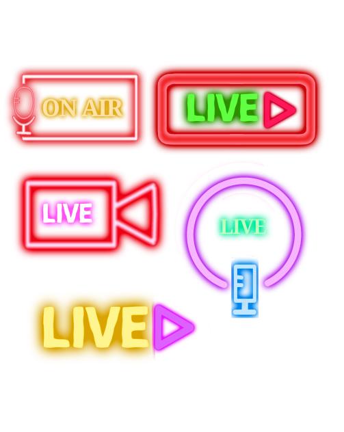 Live neon icon - ibisPaint