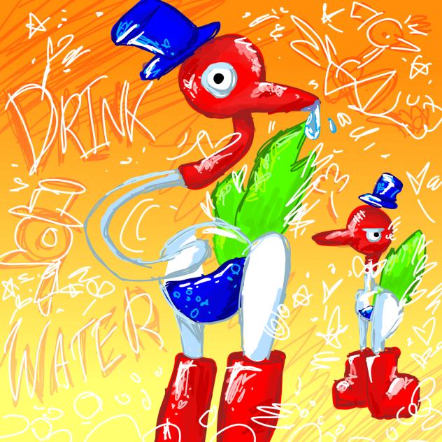 ☙drinking bird - ibisPaint