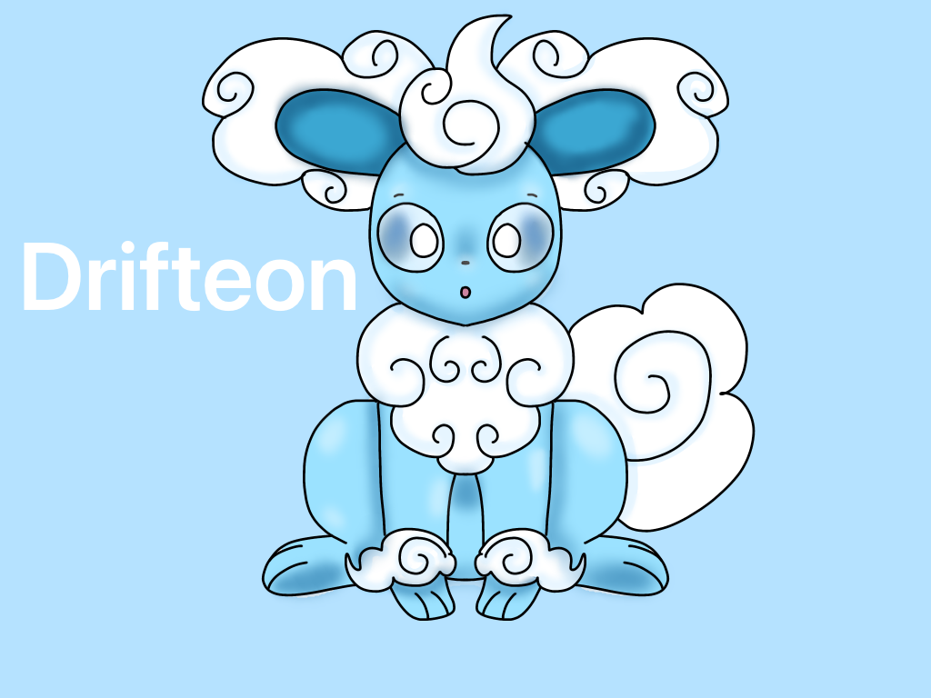 Pokémon. Fakemon.Eeveelutions. Drifteon. - ibisPaint