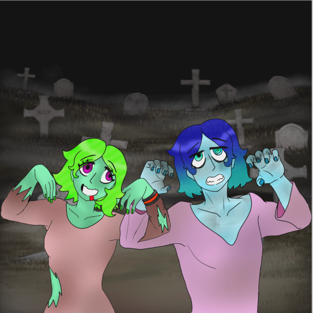 zombie and a ghost - ibisPaint