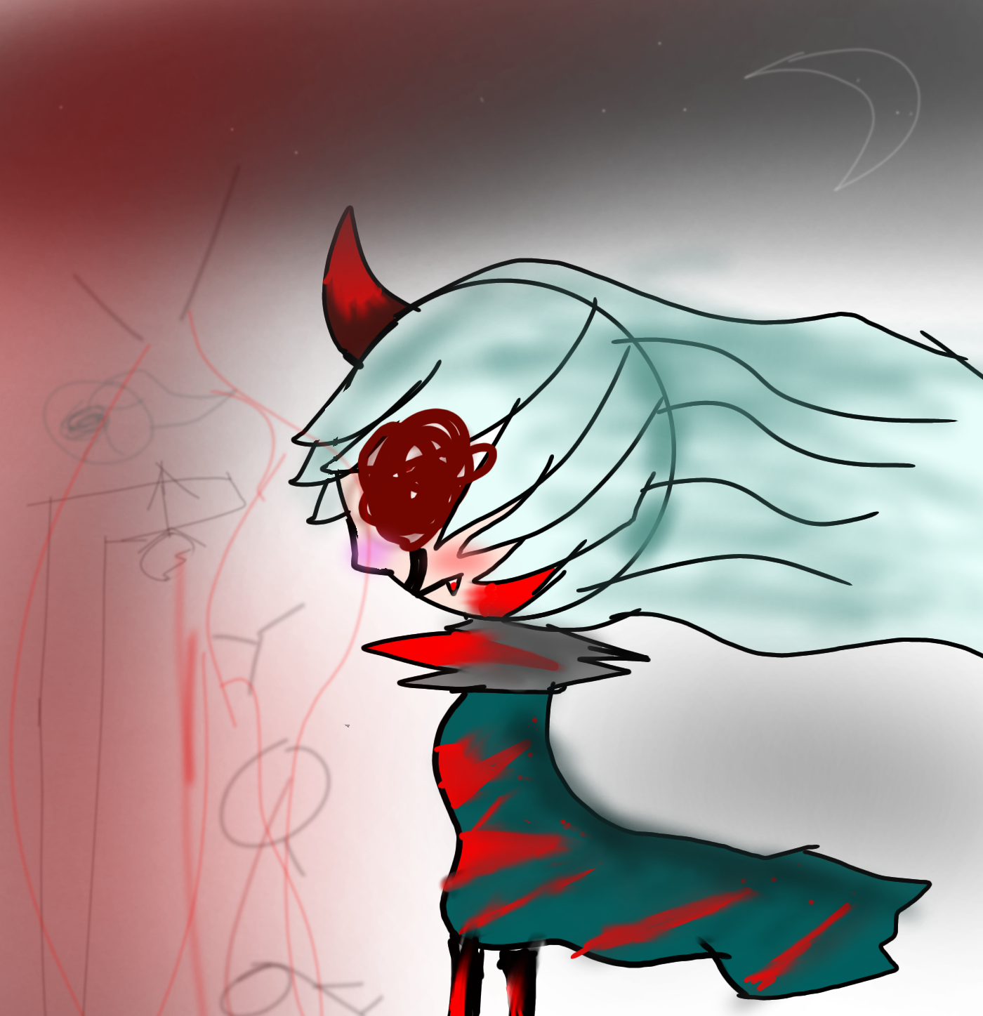 The beast has finished his lunch🥩 - ibisPaint