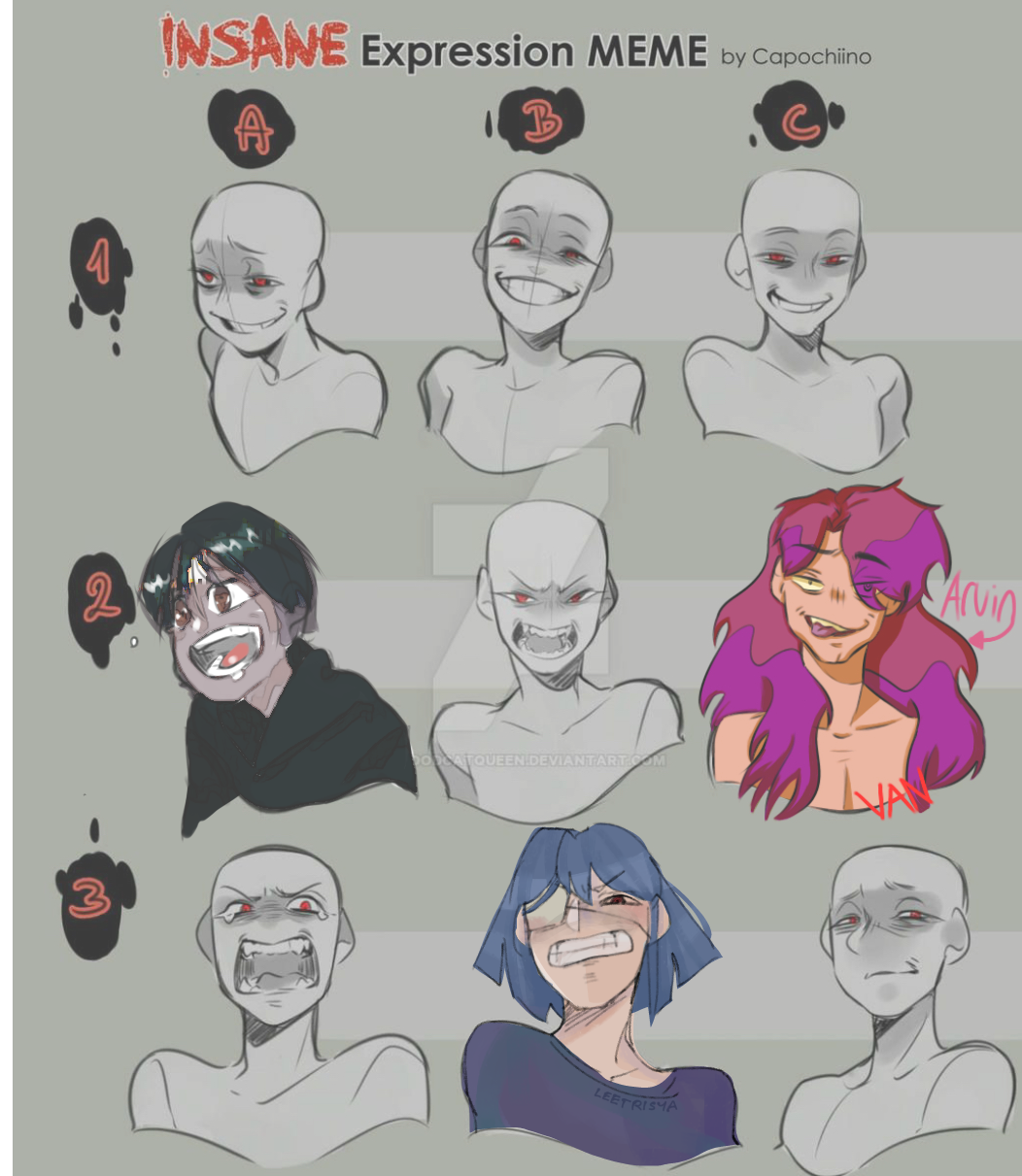 Insane expression meme - ibisPaint