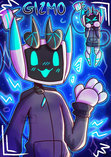 Gizmo 🖤🤍🩵 - ibisPaint