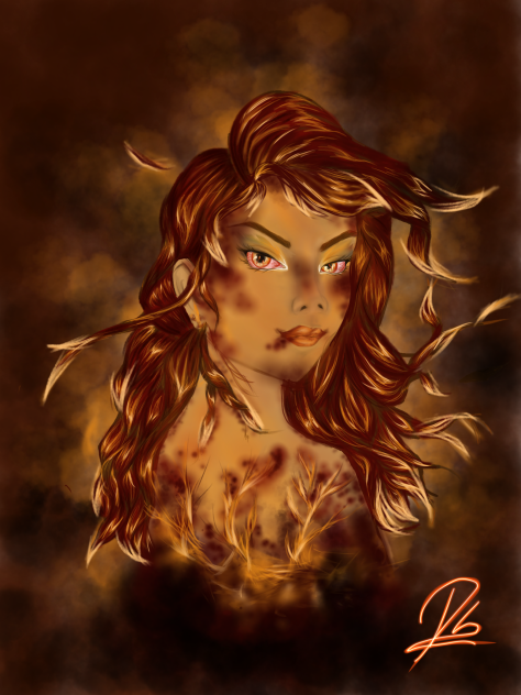 Burning woman - ibisPaint