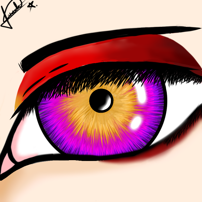ojo de bicolores - ibisPaint
