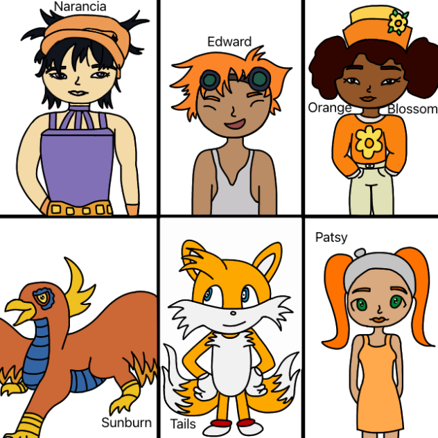 Orange Characters - ibisPaint