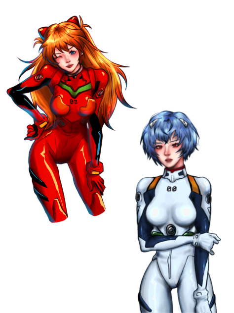 Asuka, Rei - ibisPaint