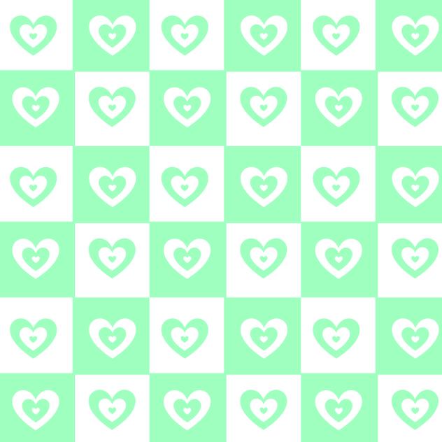 Y2K Love Background 2 mono color Green - ibisPaint