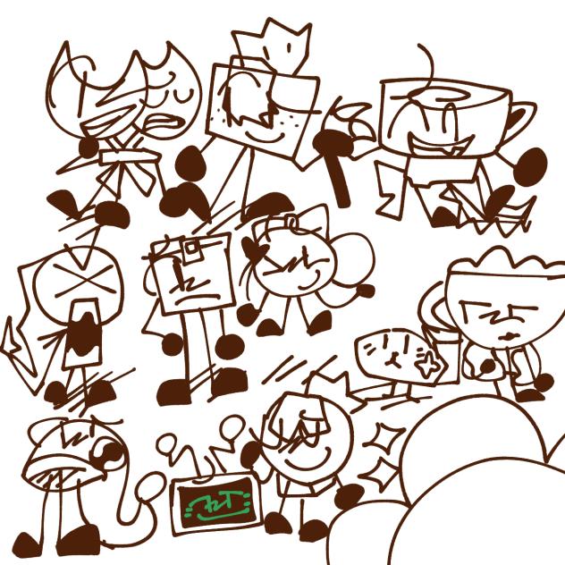 A few toons in dw but bfb style - ibisPaint