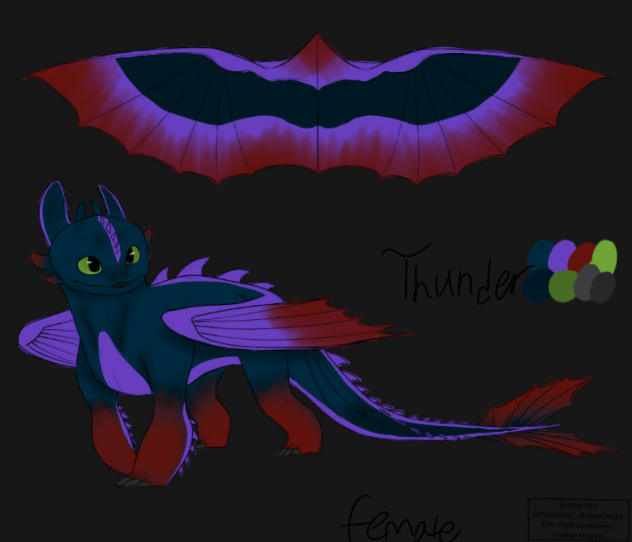 dragon oc ^^ meeeet,💙Thunder💙 - ibisPaint