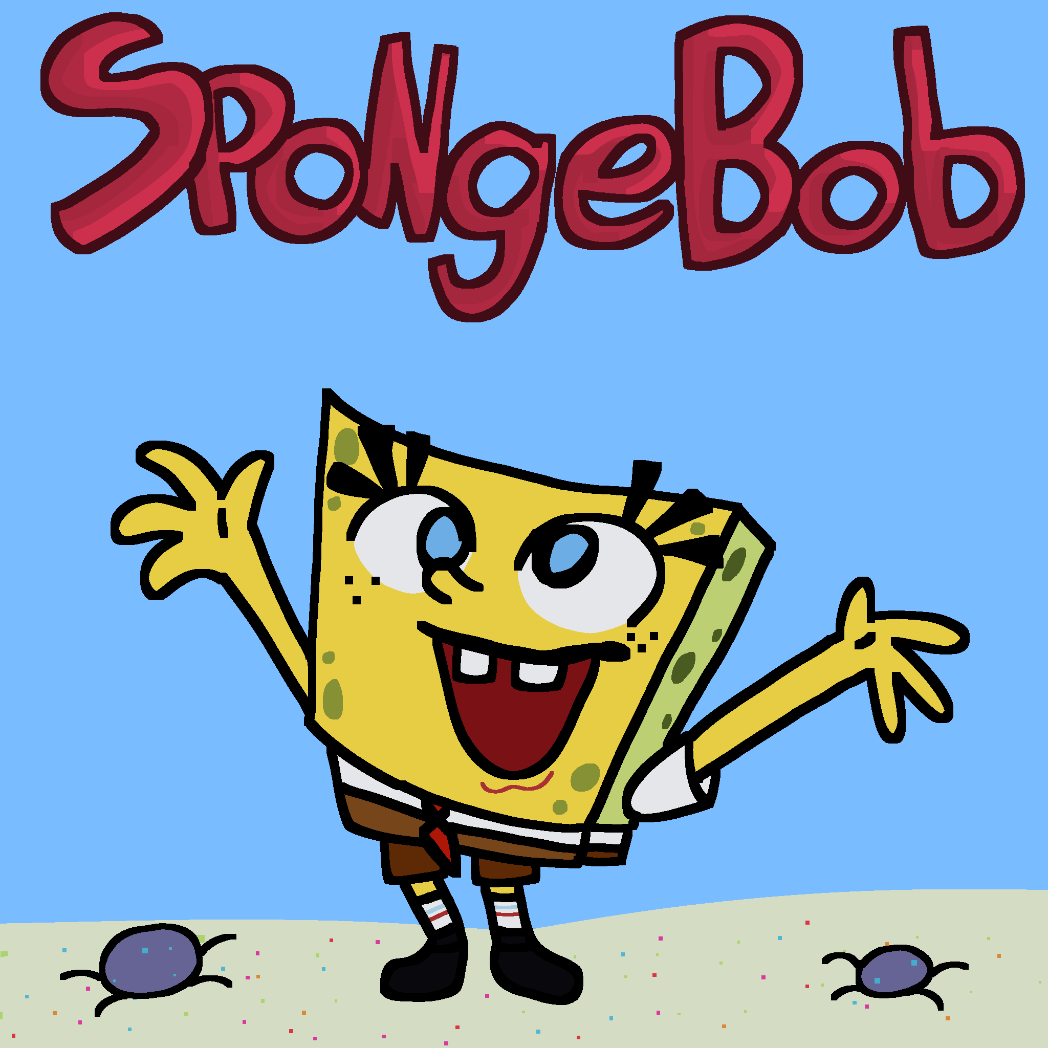 Spongebob in my artstyle - ibisPaint