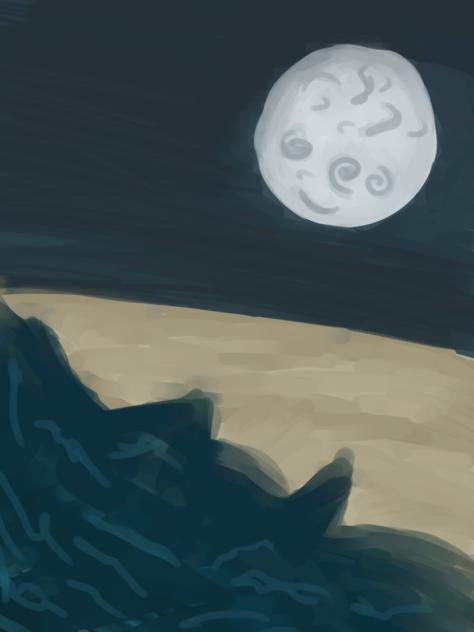 Late beach night - ibisPaint