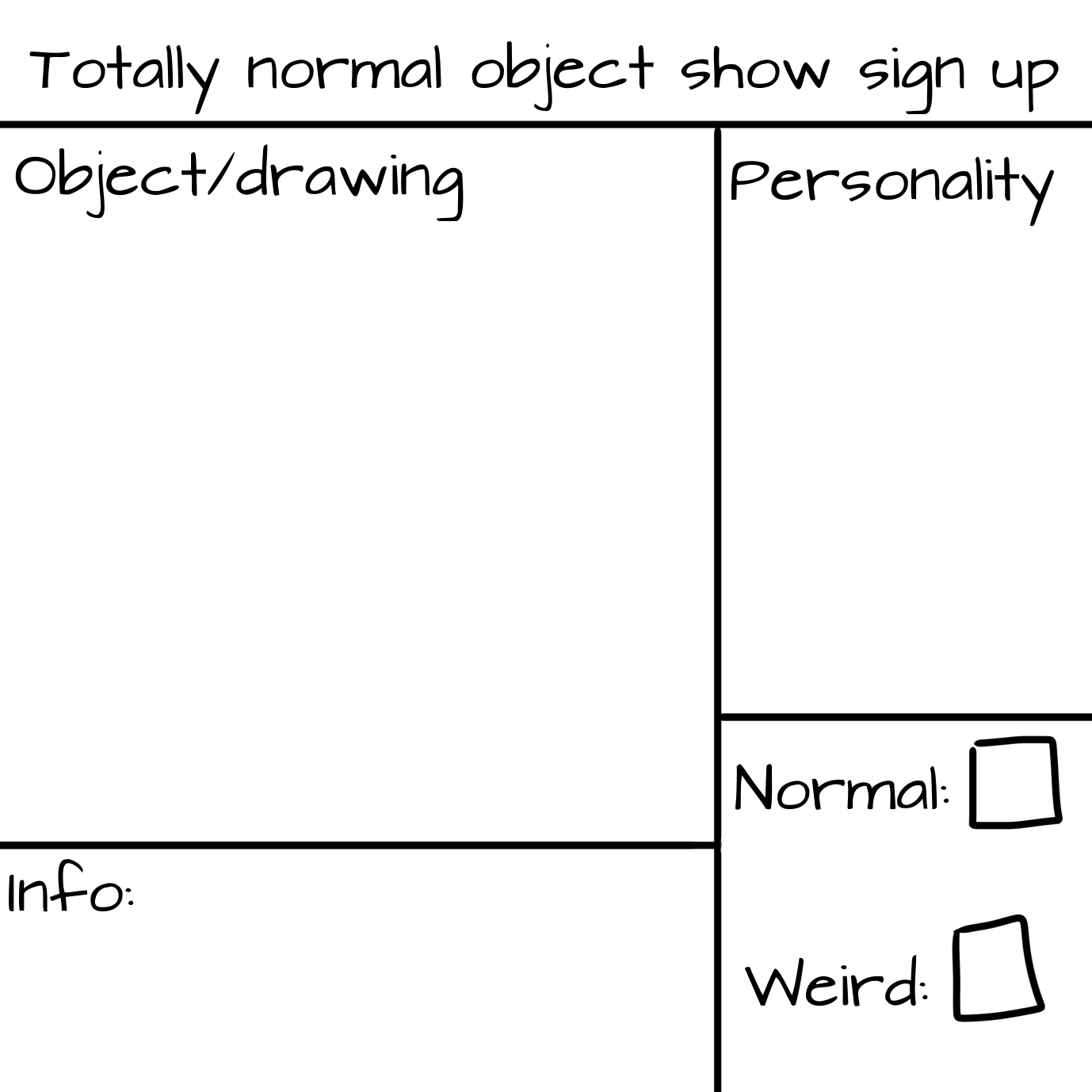 Totally normal object show sign up - ibisPaint