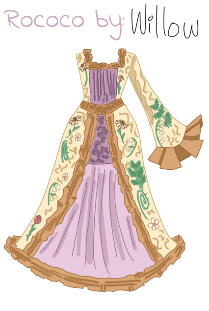 Rococo dress design - ibisPaint